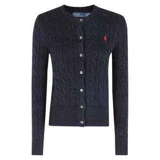 Polo Ralph Lauren Femme, Pulls, Bleu, Taille: 38 FR Cardigan &agrave; manches longues