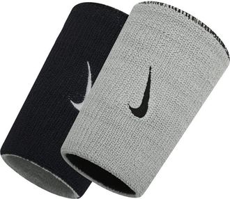 Nike Nike Dri-FIT Reversible Home & Away Doublewide Wristbands - Unisex, One Size Fits Most, Black/Grey - F&uuml;r Athleten und jedermann, Laufen, Fu&szlig;ball, Tenn