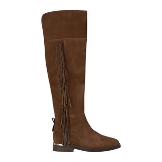 Alma En Pena Hoher flacher Stiefel Fransen - - Shoes - Damen - Braun - 36 EU