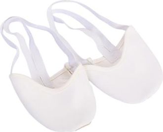 Soimiss Chaussettes Antidérapantes de Danse Blanches Respirant pour Femmes et Semelle Partielle pour Yoga et Danse Intérieur S