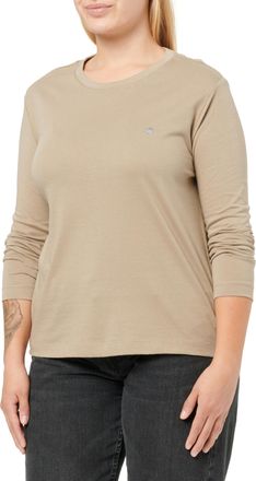 GANT Damen REG Shield LS T-Shirt, Beige, S