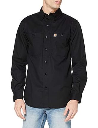 Carhartt Work in Progress Rugged Professional Long-Sleeve Work Shirt, Black, S Homme