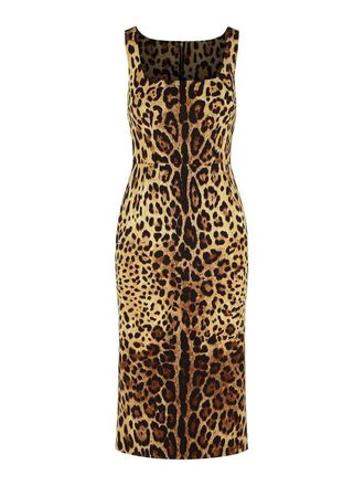 Dolce & Gabbana Robe Au Genou - Marron