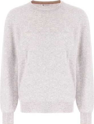 Brunello Cucinelli Homme, Pulls, Gris, Taille: M Cashmere Sweater