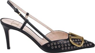 Valentino Garavani Femme, Chaussures, Noir, Taille: 35 EU Vlogo Signature Sling Back T. 80