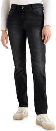 Cecil 3717131 Jean à Jambe Droite, Noir (Used Wash), 32W x 32L Femme