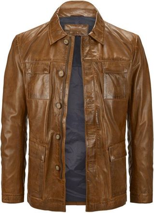 Milestone Lederjacke MSArturo Fieldjacke aus handgewachstem sehr d&uuml;nnem Lammleder