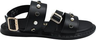 Janet & Janet Femme, Chaussures, Noir, Taille: 36 EU Flat Sandales