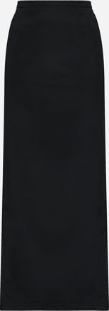 Dolce & Gabbana Longuette-rock Aus Cady Mit Schlitzen - Frau Röcke Schwarz Stoff 36