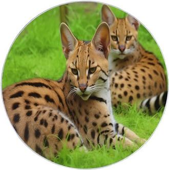 Generic Tapis Rond de Salon Luxe Chat r&eacute;aliste Grass pour Salle &agrave; Manger Bureau Lavable en Machine et Poil Court 180 cm (Round) Tapis Chambre avec Dos Antid&eacute;r