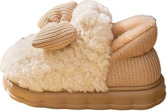 Generic Chausson Femme 42 Chaussons Femme Claquette Womens Casual Plush Flat Bottom Slippers Plush Fashion Womens Slippers Warm Pantoufles Pour Femmes Chausso