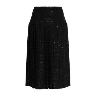 Alessandra Rich Slit Midi Rock - - Skirts - Damen - Schwarzk - 2XS