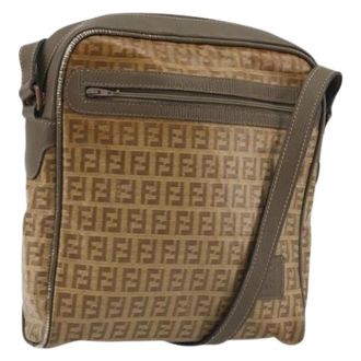 Fendi Pre-owned Zucchino Canvas Umh&auml;ngetasche - - Pre-owned - Damen - Braun - ONE SIZE