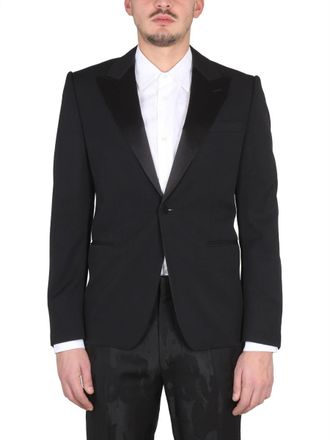 Alexander McQueen Single-Breasted Wool Blazer - Black