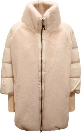 Martyl&ograve; Femme, Vestes, Blanc, Taille: 38 FR Giubbotto Eco-Fur Down Padded Jacket