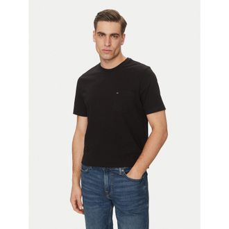 Tommy Hilfiger T-Shirt Essential Solid Pocket Tee MW0MW37283 Schwarz Regular Fit