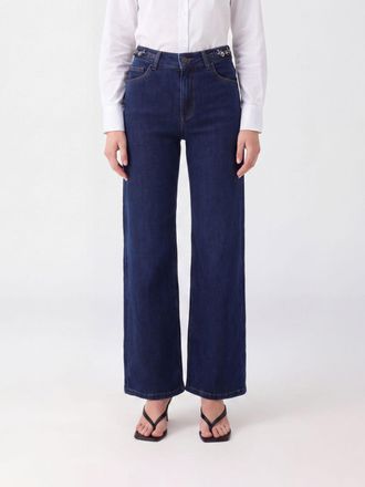 Liu Jo High-Waist Wide-Leg Jeans aus Denim mit Strass-Applikationen