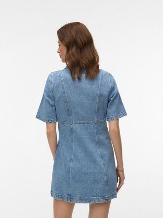 Vero Moda Jeanskleid VMDAISY 2/4 SHORT DENIM DRESS NOOS Baumwolle