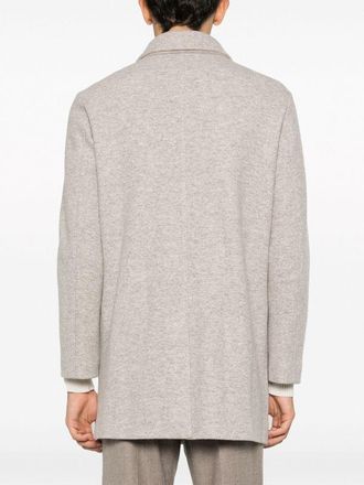 Manzoni24 Mens Single-Breasted Virgin Wool-Blend Coat Aw23 M