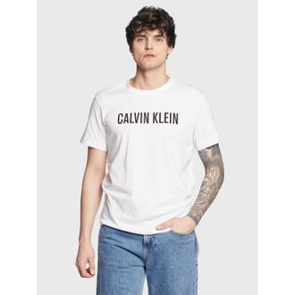 Calvin Klein Swimwear T-Shirt Logo KM0KM00836 Wei&szlig; Regular Fit