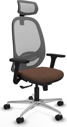 Piqueras y Crespo Stuhl aus Pc Cilanco mit 3D-Armlehnen, h&ouml;henverstellbarer Lendenwirbelst&uuml;tze und Kopfteil, h&ouml;henverstellbar und neigbar. Ausgestattet mit 3 Positionen