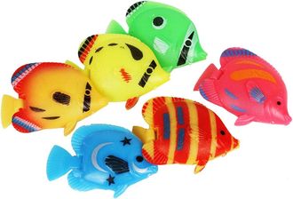 Minkissy 20st K&uuml;nstliche Schwimmende Fische Gef&auml;lschter Fisch K&uuml;nstliches Fischaquarium K&uuml;nstlicher Fisch Schreibtisch Spielzeug Kind