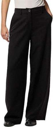 Pieces PCKAMIL Pantalon à Jambes Larges pour Femme, Noir, L / 30L