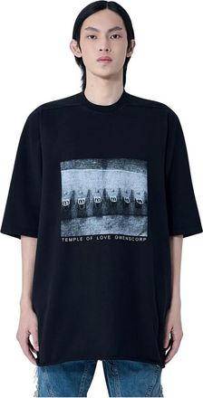 Rick Owens Homme, Tops, Noir, Taille: M Jumbo SS T-Shirt