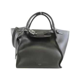 Celine Pre-owned Sac Grand Petit Sac en Cuir de Veau - Femme - Pre-owned - Noir - Taille: ONE Size