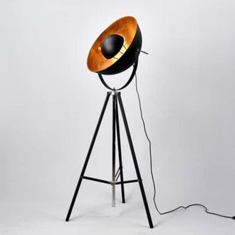 Lindby [NEUWERTIG] B-Ware Lindby Stehlampe Mineva In Schwarz Und Gold Stehleuchte Lampe Leuchte E27 60 W