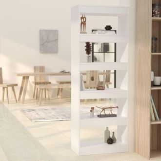vidaXL Biblioth&egrave;que/S&eacute;parateur de pi&egrave;ce Blanc 60x30x166 cm Agglom&eacute;r&eacute;
