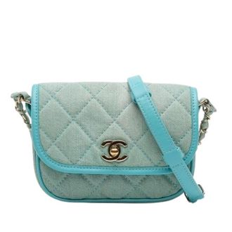 Chanel Pre-owned Vintage Quilted Denim Crossbody - Femme - Pre-owned - Bleu - Taille: ONE Size