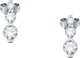 Cleor Boucles doreilles en argent 925/1000 et zircon
