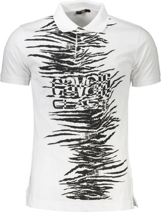 Cavalli Homme, Tops, Blanc, Taille: XL Polo Homme en Coton Blanc