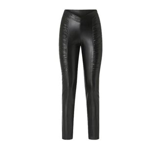 Pinko Pinko, Femme, Pantalons, Noir, Taille: 38 FR Leggings stretch effet cuir