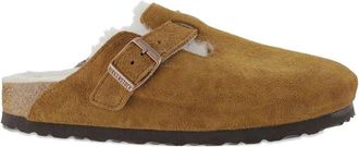 Birkenstock Boston Shearling Mink, Suede Leather