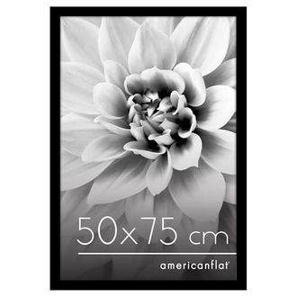 Americanflat 50x75 cm Bilderrahmen aus MDF-Holz mit bruchsicherem Plexi-Scheibe - 75x50 cm Fotorahmen mit integrierter Aufhängung - für vertikale oder horizontale 