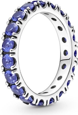 Pandora Ring Timeless funkelnde Reihe silber, blaue Kristalle 190050C02 52