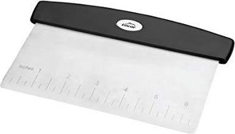 Lacor 67029 - Scraper Cutter, rechteckig, Edelstahl, Mehrzweck, Kneten, Schneiden, Messen und Reinigen, Ideal für Brotteig, 16,5 x 11cm, Edelstahl
