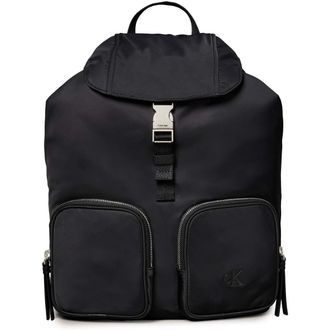 Calvin Klein Jeans Pocket Nylon Flap Backpack