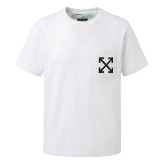 Off-white Homme, Tops, Blanc, Taille: XL T-shirt avec logo minimaliste