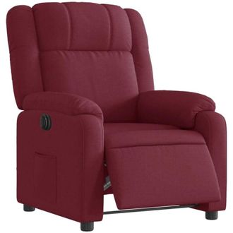 vidaXL Relaxsessel Elektrisch Weinrot Stoff Vidaxl