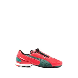 Puma Red and Green Panelled Sneaker - Red