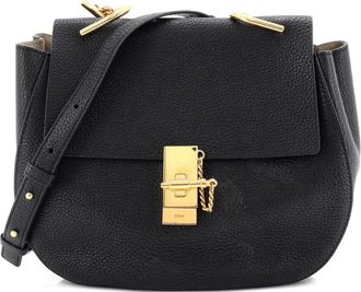 Chlo&eacute; Drew Leather Medium crossbody bag - Schwarz