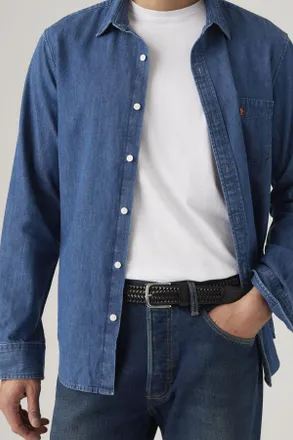 Levi's Geflochtener Stretch-G&uuml;rtel - Herren - Schwarz / Schwarz