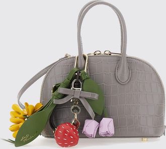 Self Portrait Mini-Handtasche aus Leder in Kroko-Optik mit Charm und Doppelgriff