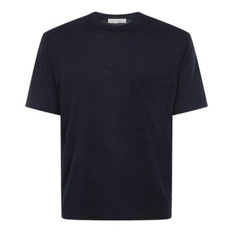 FILIPPO DE LAURENTIIS Homme, Tops, Bleu, Taille: 2XL T-shirt en coton &agrave; manches courtes avec poche