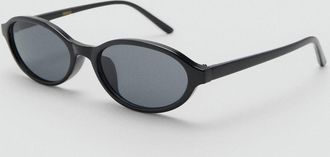 Mango Lunettes de soleil monture rectangulaire noir - Femme - Taille unique - MANGO