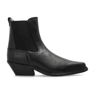 AllSaints Bottines Carter &agrave; Talon - Femme - Chaussures - Noir - Taille: 41 EU