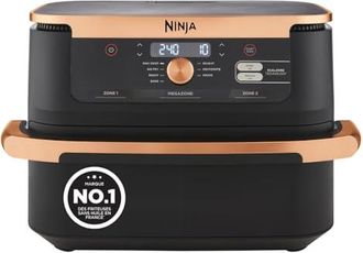 Ninja Foodi FlexDrawer Air Fryer, Dual Zone Avec S&eacute;parateur Amovible, Grand Tiroir de 10.4 L, 7-en-1, Double Zone, Pi&egrave;ces Antiadh&eacute;sives Compatibles Au Lave-
